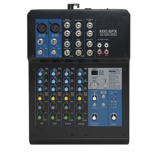 aDawliah Shop - Unistar MXi.6FX 6 Input Mixer , 24-bit Digital FX Processor