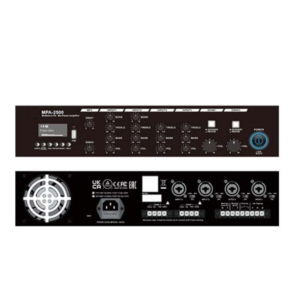 aDawliah Shop - Unistar MPA-2500 P.A AMP 500*2 Echo MP3 And Bluetooth